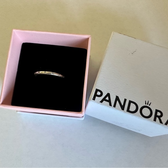 Pandora | Jewelry | Pandora Sterling Silver Simple Sparkling Ring ...